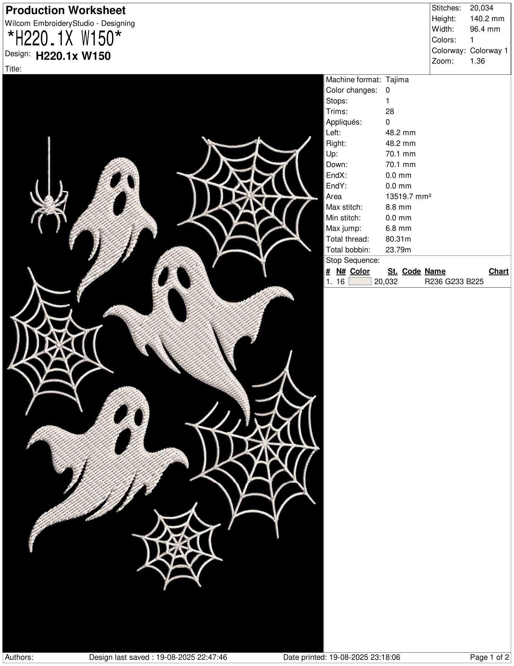 Gothic Ghosts Machine Embroidery Design: Halloween Spiderweb Pattern - Etsy