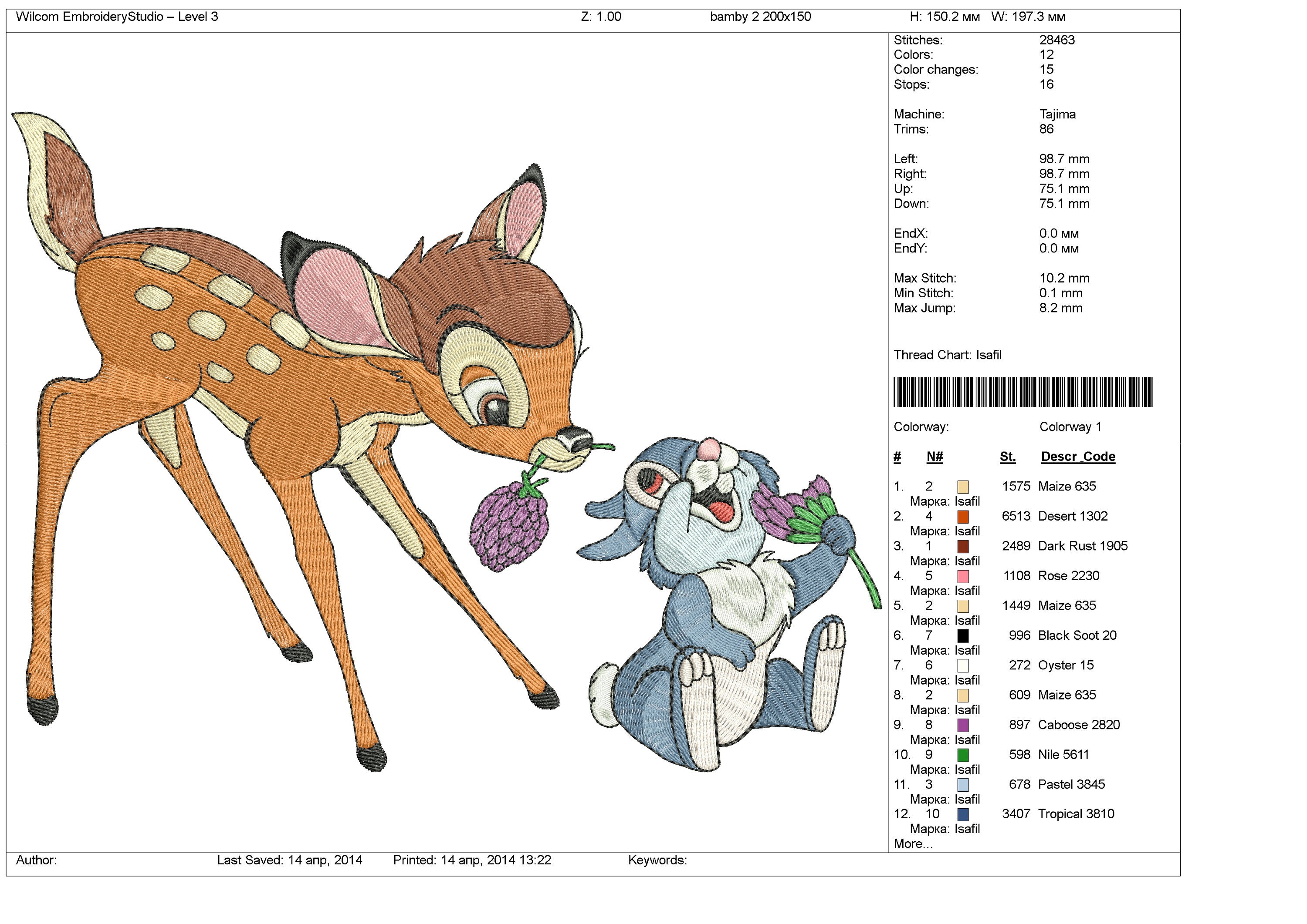 Machine Embroidery Designs. Bambi. Bambi - Etsy