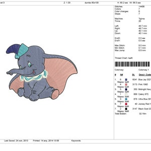 Machine Embroidery Design. Dumbo. Dumbo. Baby Elephant. - Etsy