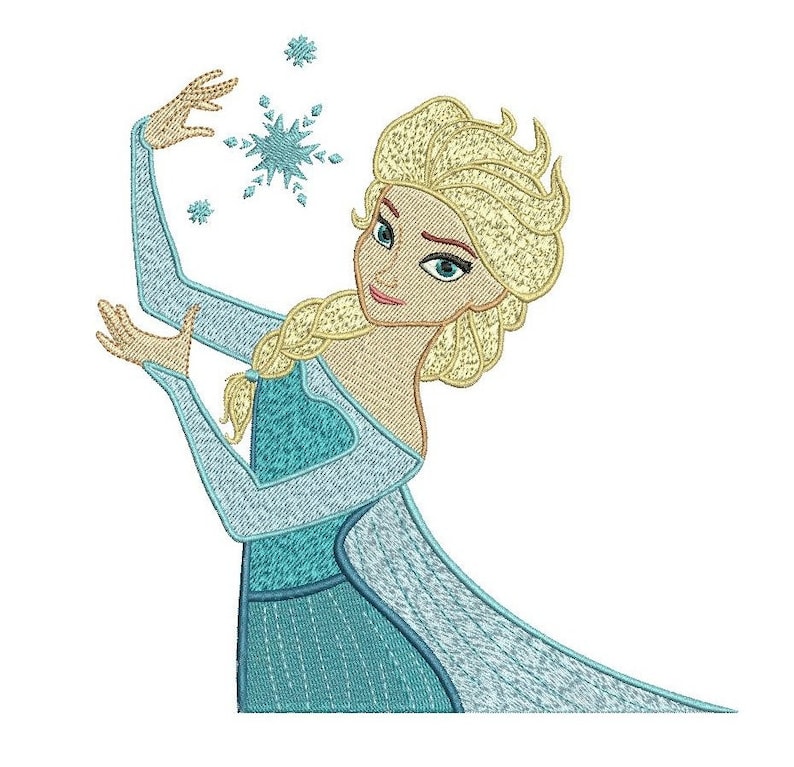 Machine Embroidery Design. Princess Elsa. Frozen - Etsy