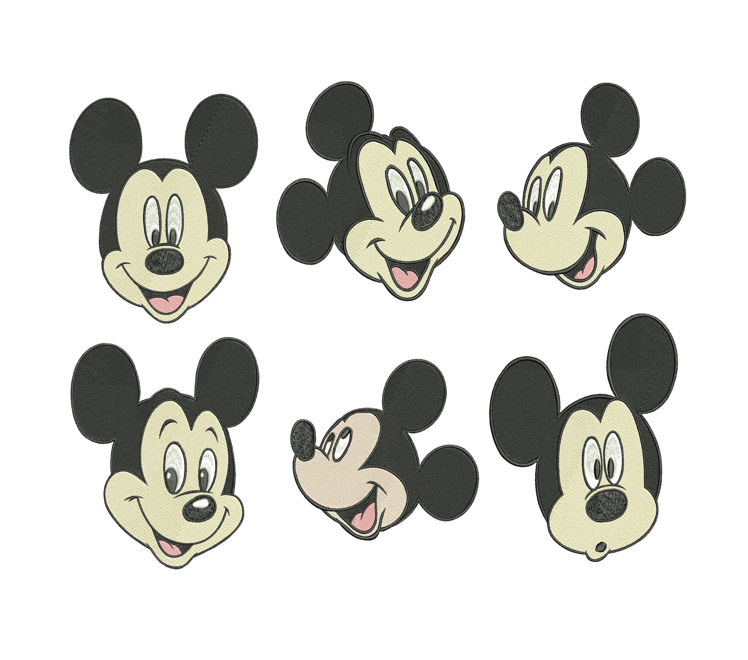 Machine Embroidery Design. Mice. Set of 6 Mice Faces. Mice 6 - Etsy