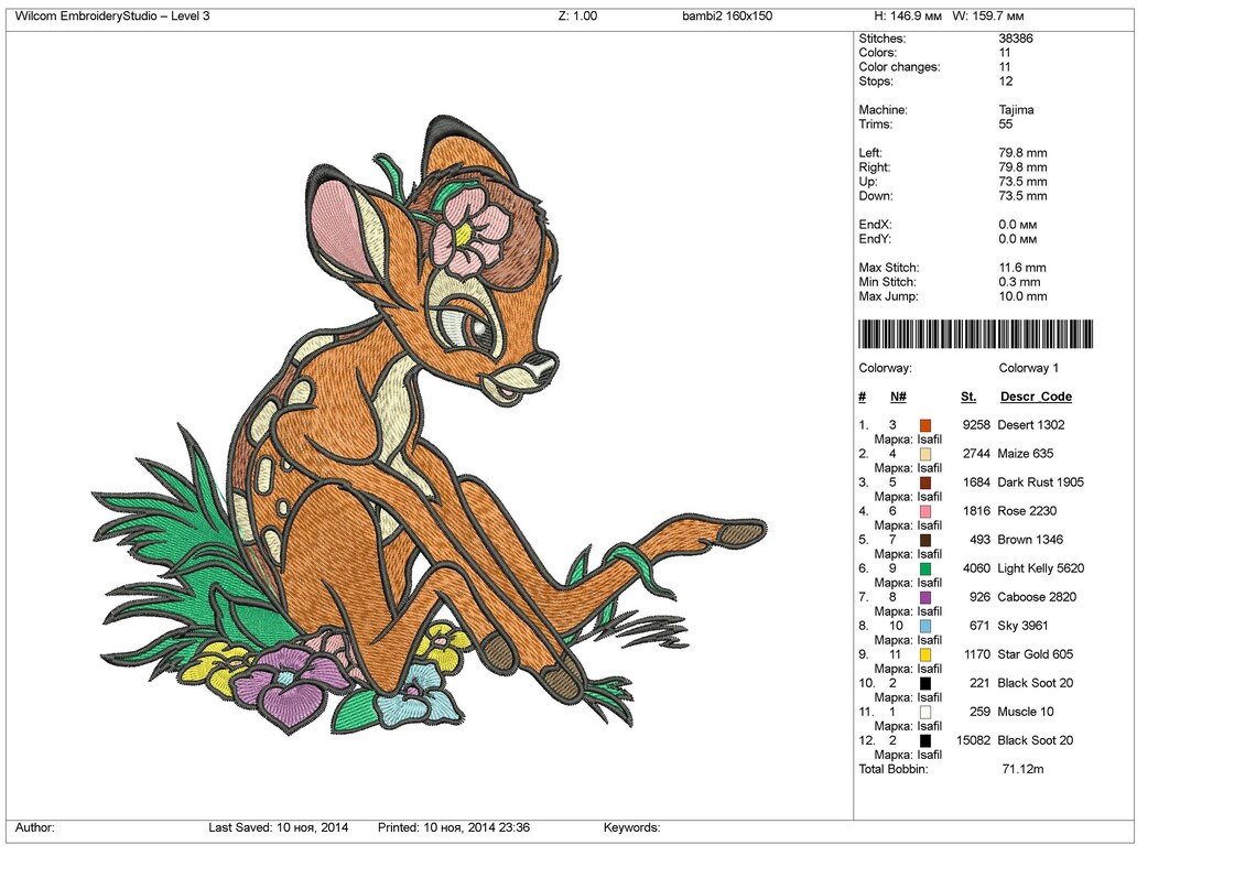 Machine Embroidery Designs. Bambi. Bambi - Etsy