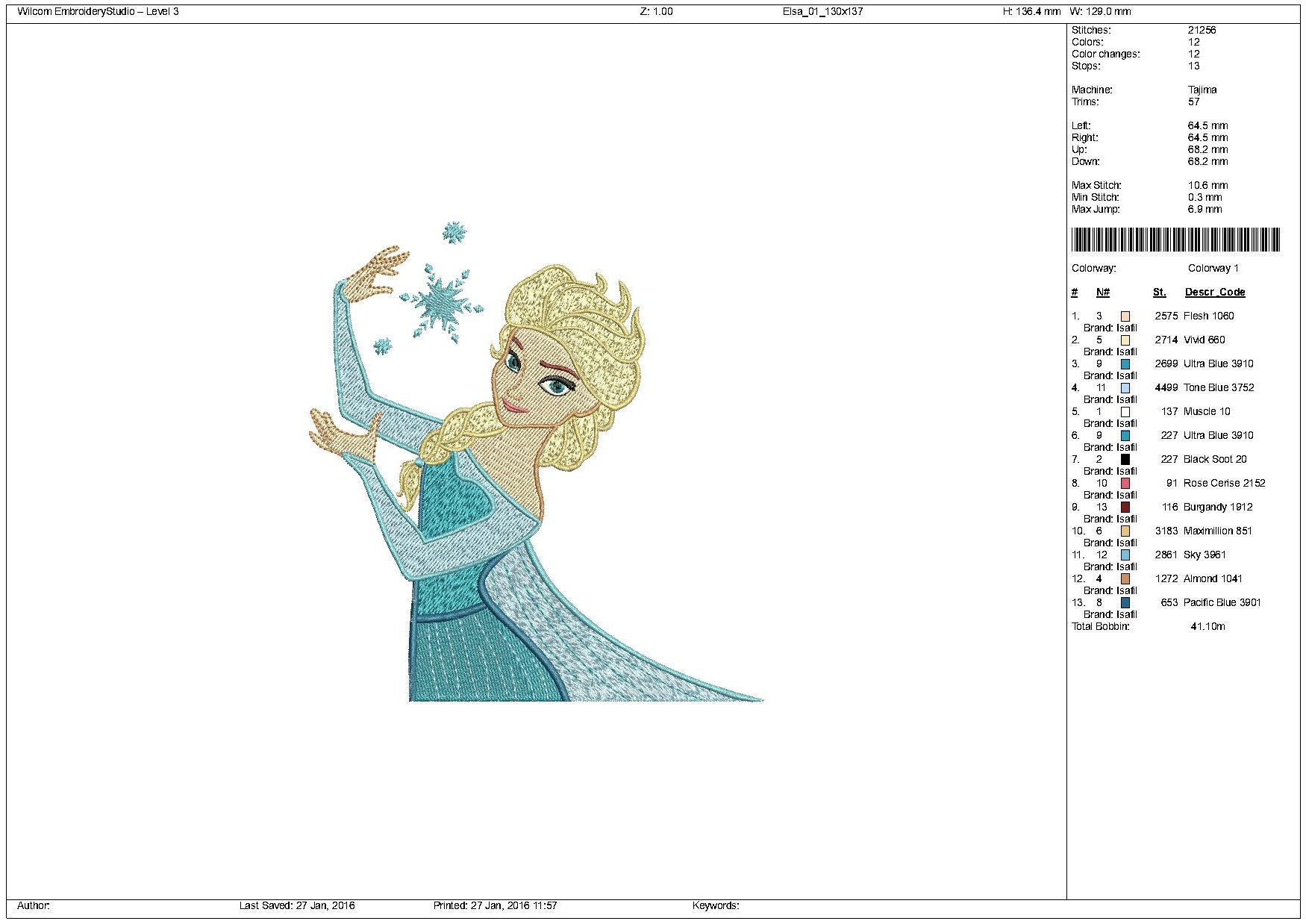 Machine Embroidery Design. Princess Elsa. Frozen - Etsy