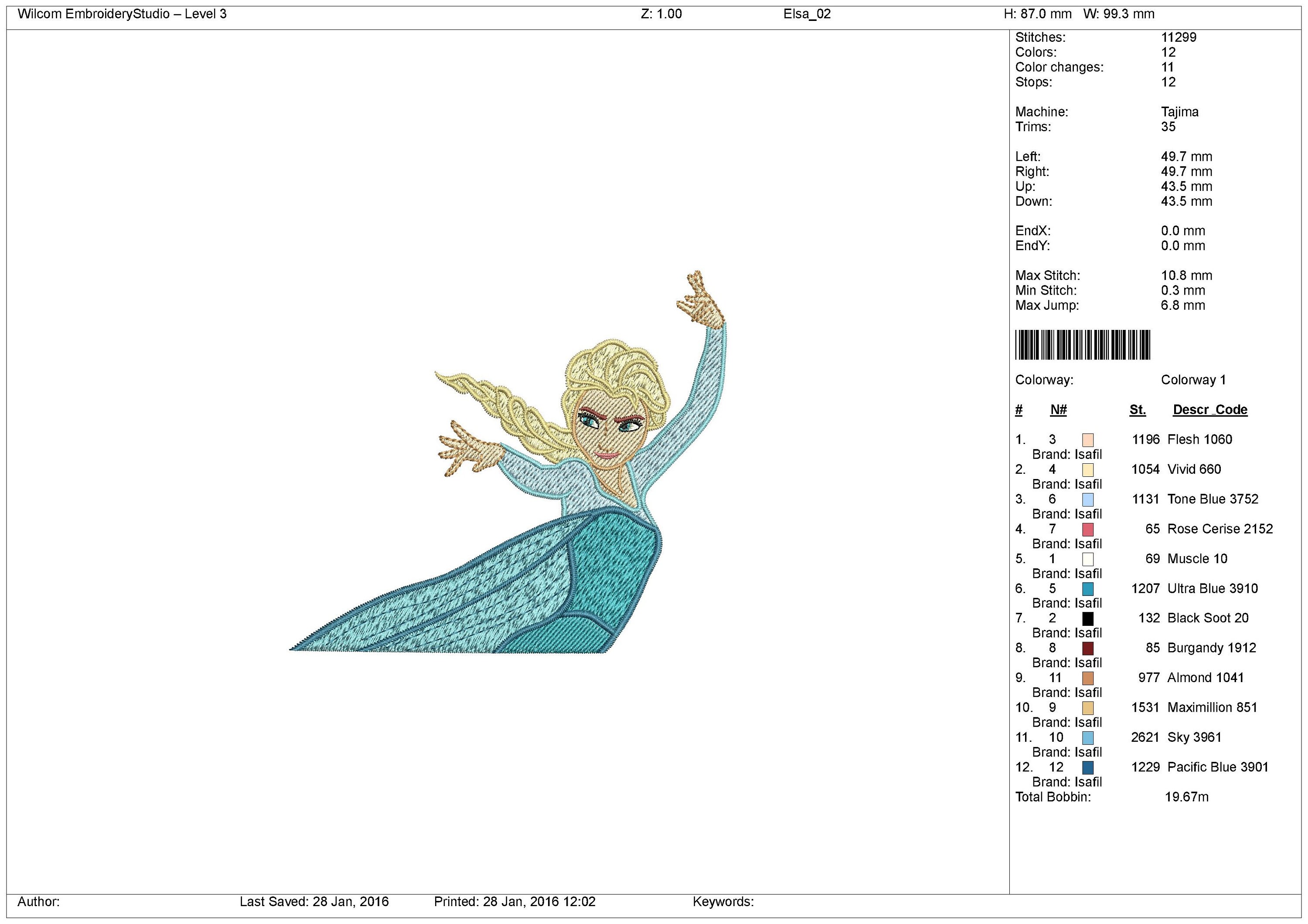 Machine Embroidery Design. Princess Elsa. Frozen - Etsy