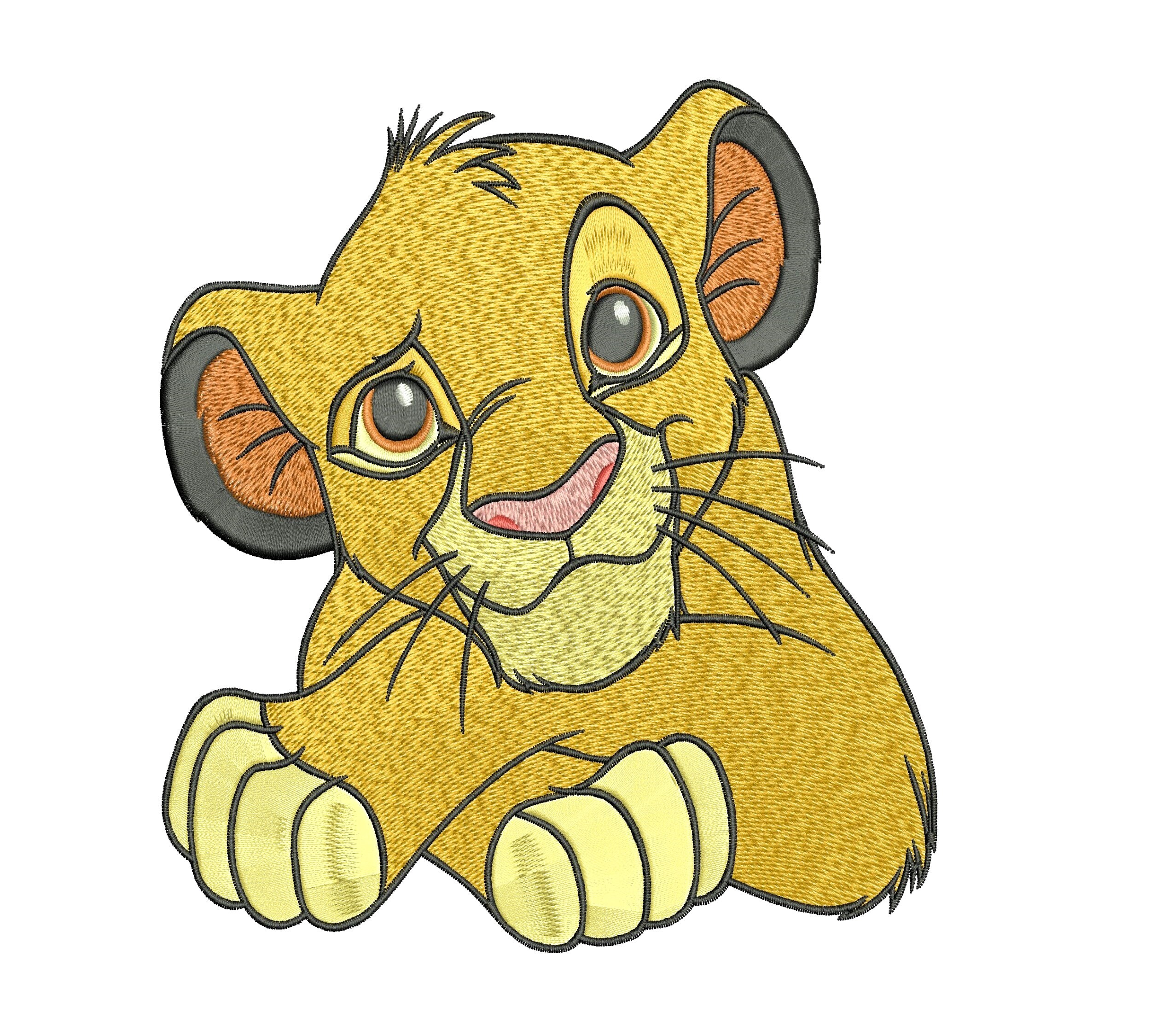 Machine Embroidery Design. Simba. the Lion Cub King. - Etsy