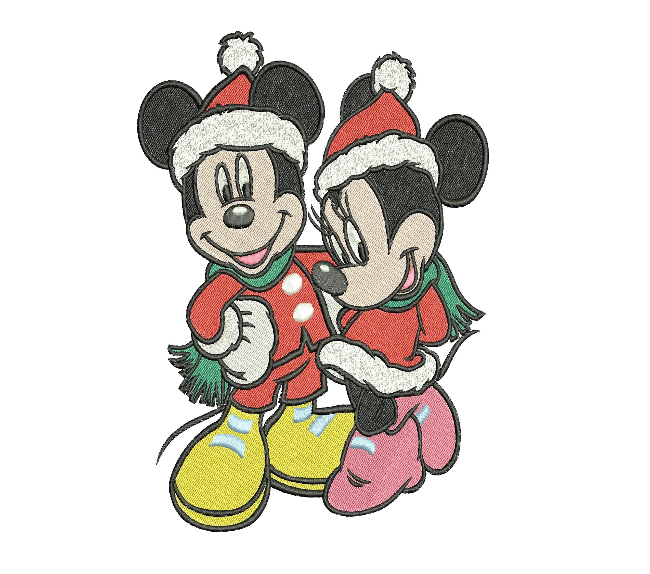 Machine Embroidery Design. Mr & Mrs Cartoon Mouse. Christmas - Etsy