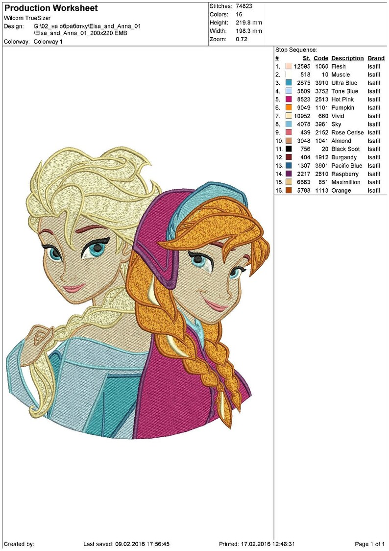 Machine Embroidery Design. Princess Elsa and Anna. Frozen - Etsy
