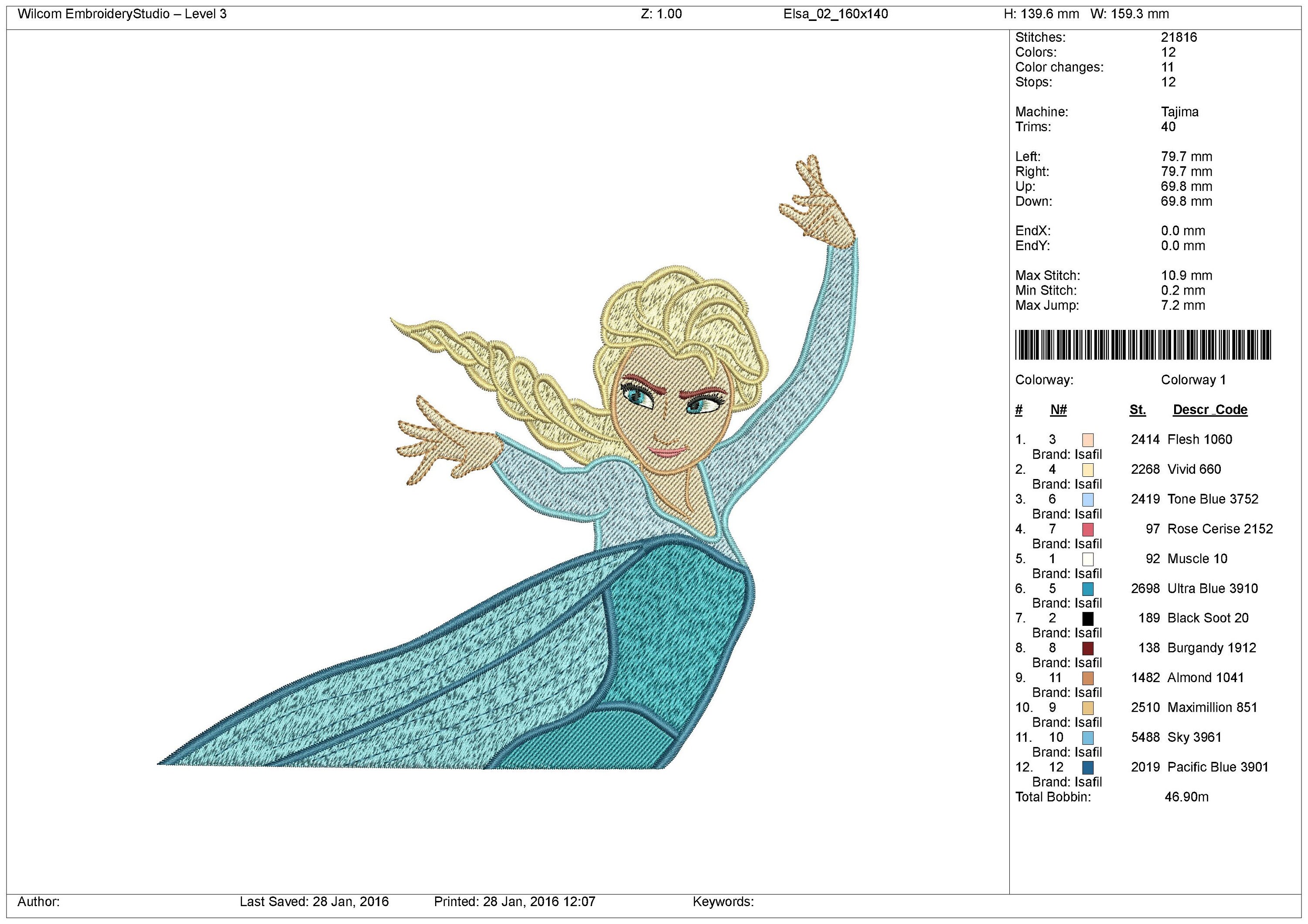 Machine Embroidery Design. Princess Elsa. Frozen - Etsy
