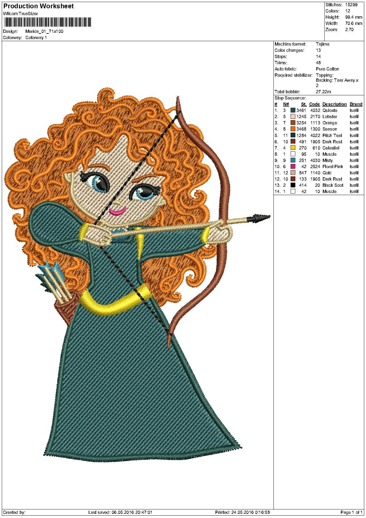 Machine Embroidery Design. Merida. Brave. - Etsy