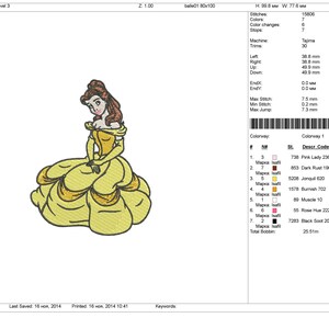 Machine Embroidery Designs. Belle. Beauty and the Beast. - Etsy