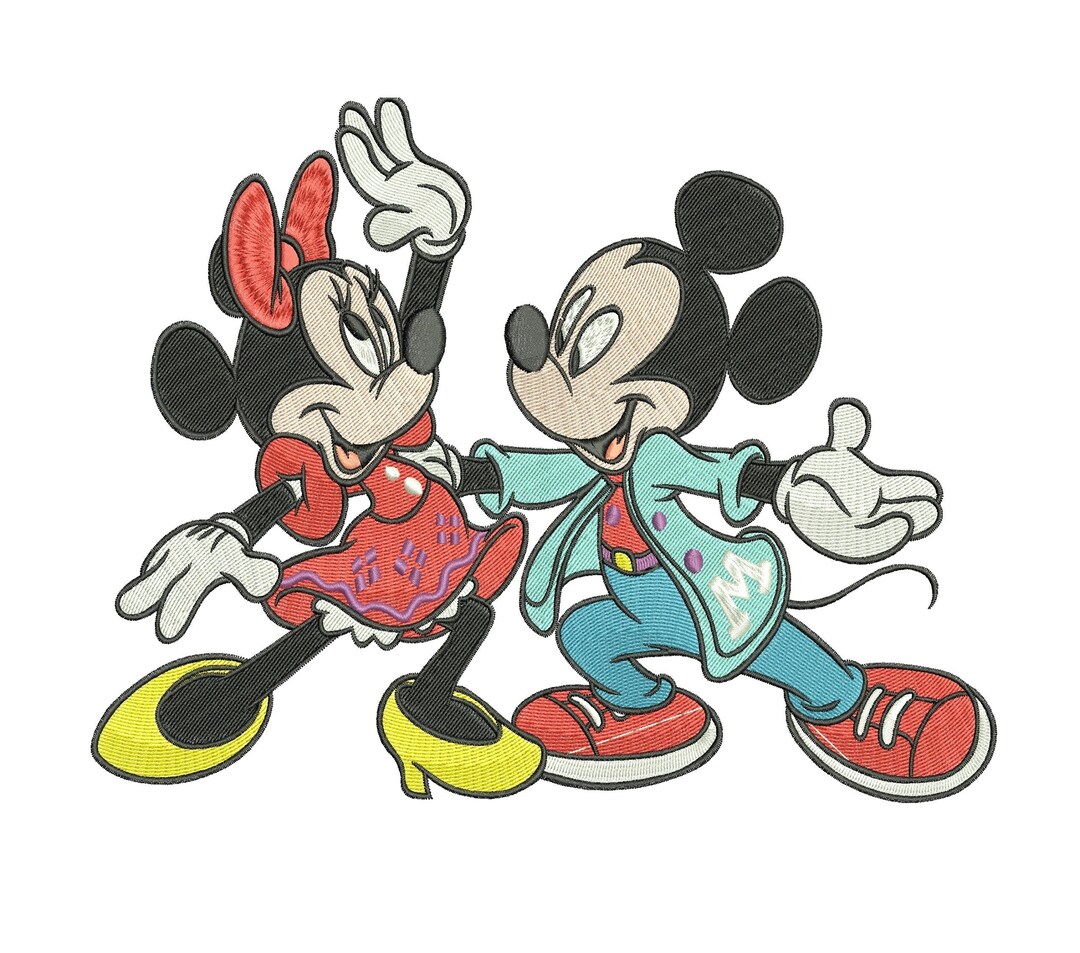 Machine Embroidery Design. Mr & Mrs Cartoon Mouse. Mouses Dancing - Etsy