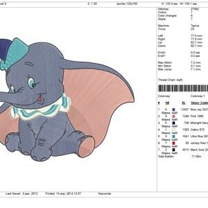 Machine Embroidery Design. Dumbo. Dumbo. Baby Elephant. - Etsy