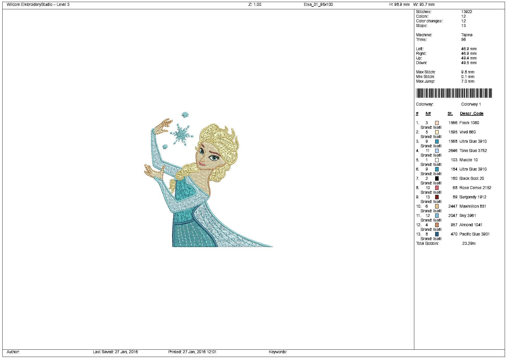 Machine Embroidery Design. Princess Elsa. Frozen - Etsy