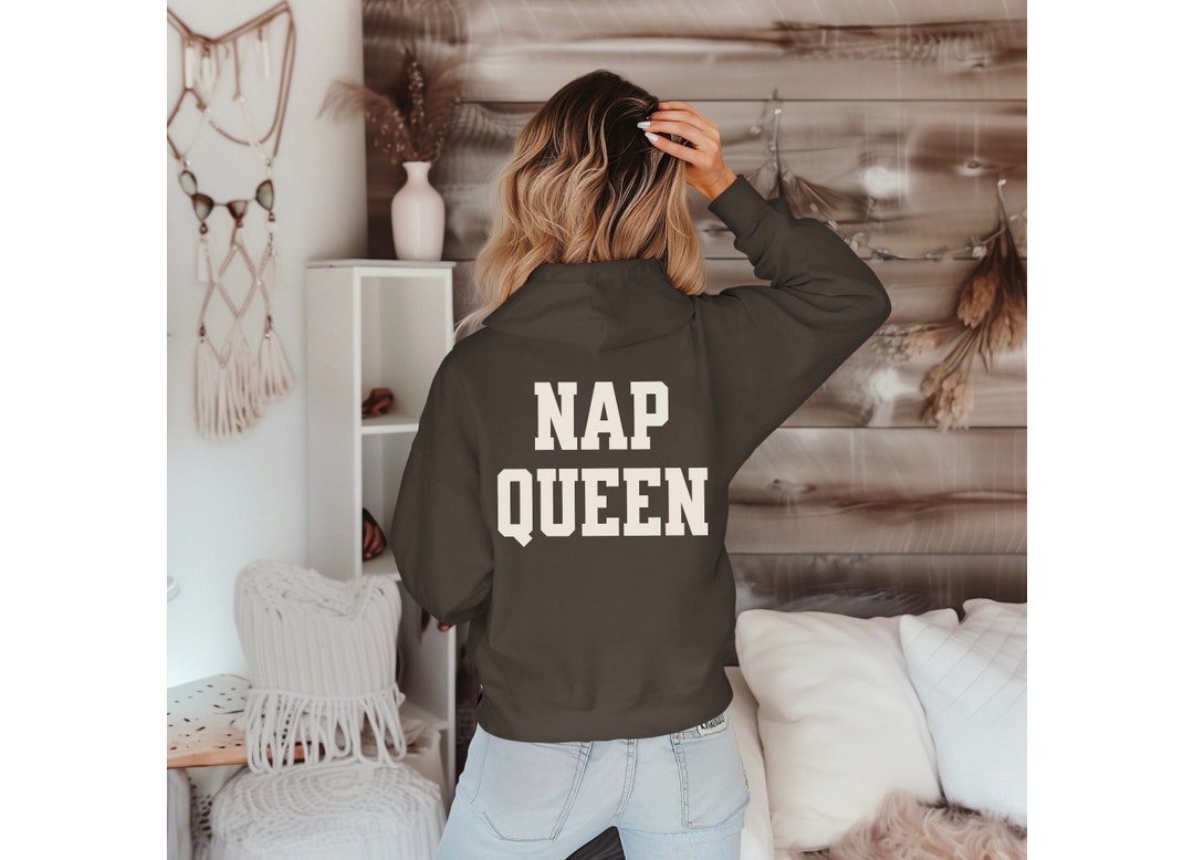NEW Nap Queen Hoodie, College Letters, Unisex, Cute, Lazywear - Etsy