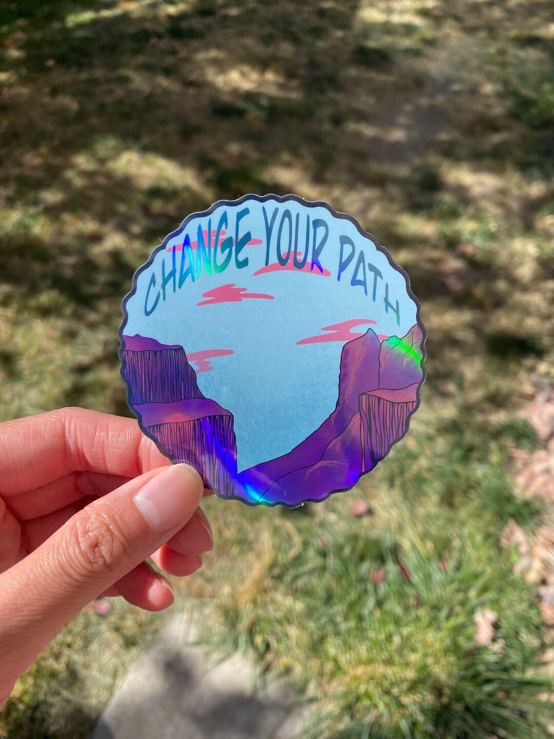 Change Your Path Sticker | Landscape National Park | Holographic ...