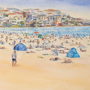 Bondi Beach Painting - Bondi Painting - Bondi Watercolor - Wall Decor ...
