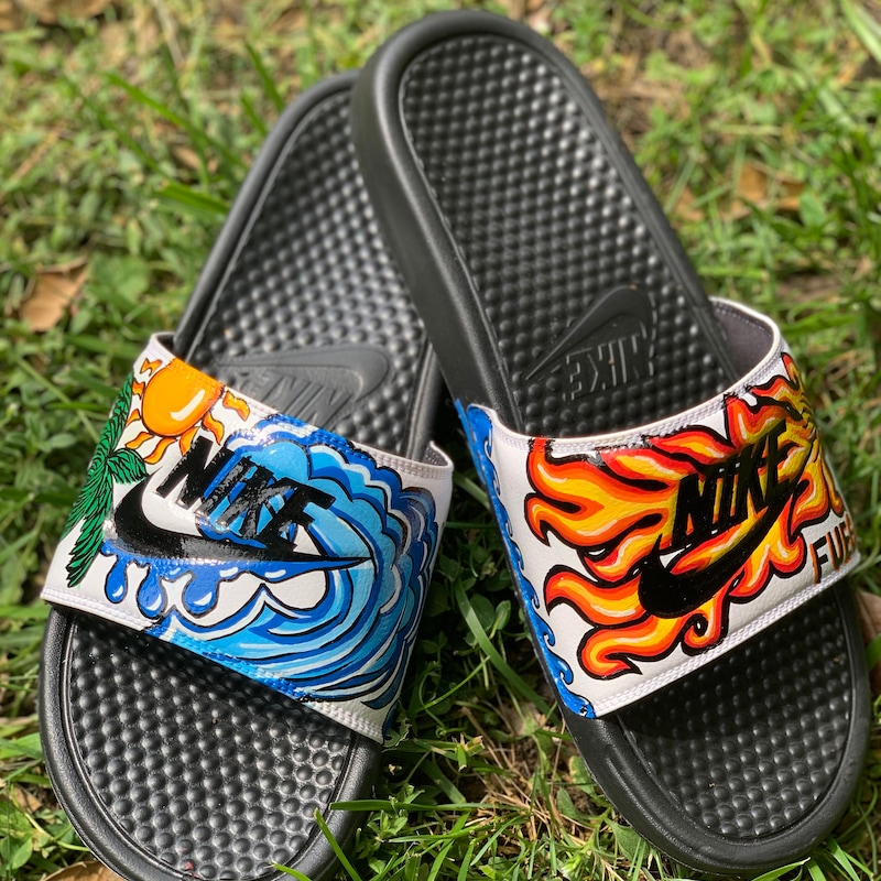 Nike Slides Custom - Etsy