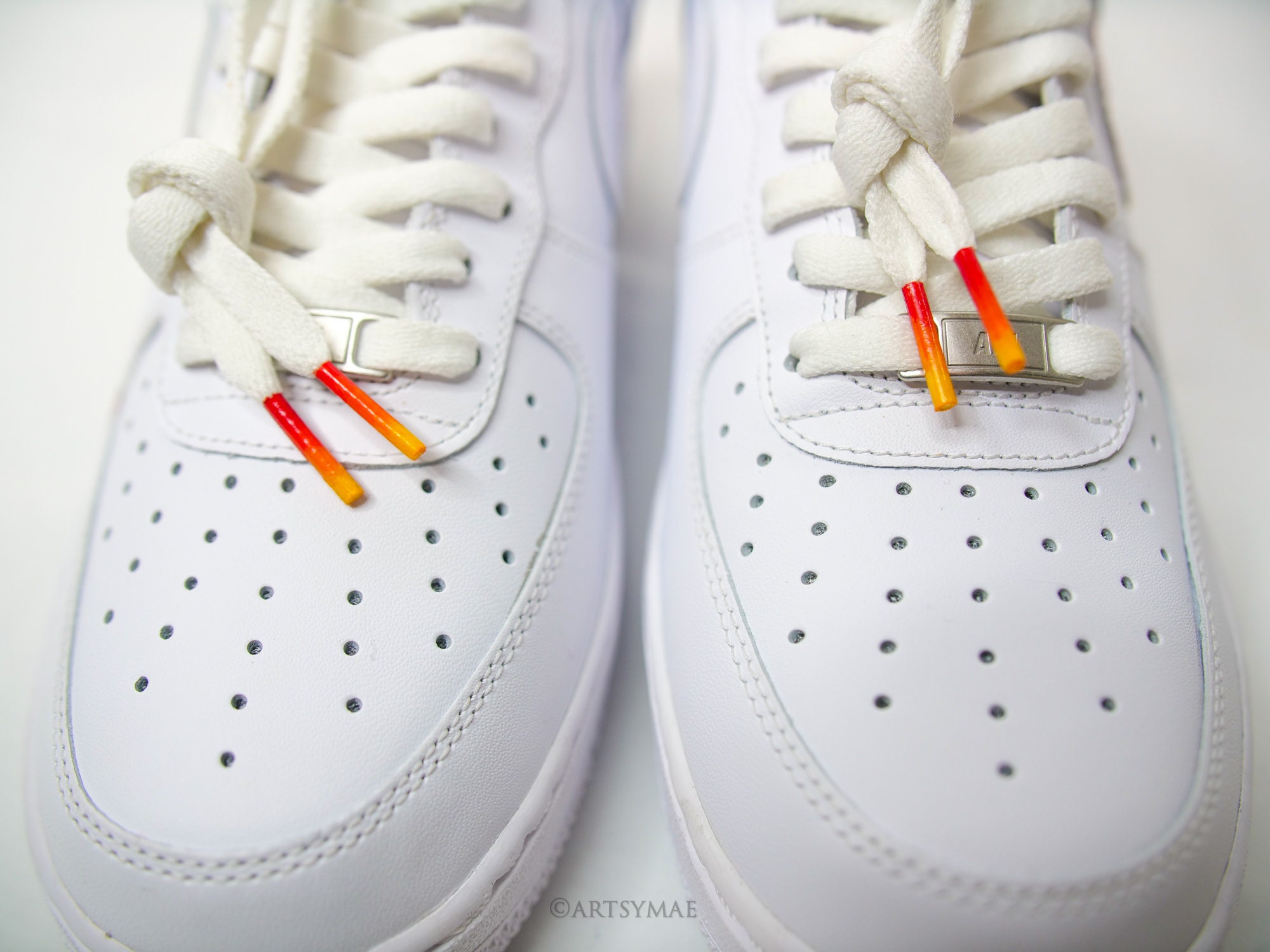 Custom Nike Air Force 1 Fire Fuego Red Yellow Orange and White- CREATE ...