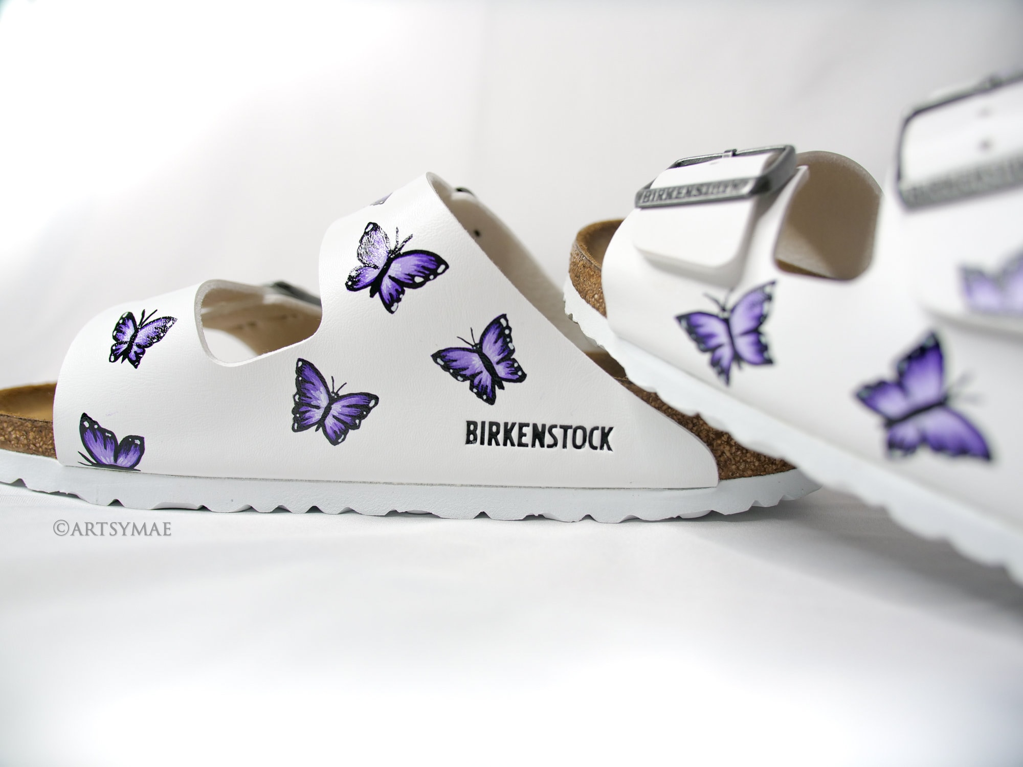 Custom Hand Painted Leather Birkenstock Sandals - Etsy