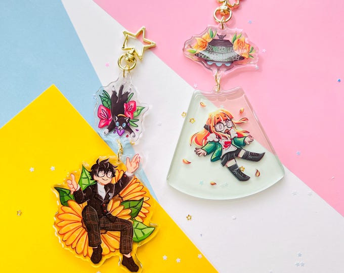 Persona! | Floral Linking Keychain | - Etsy