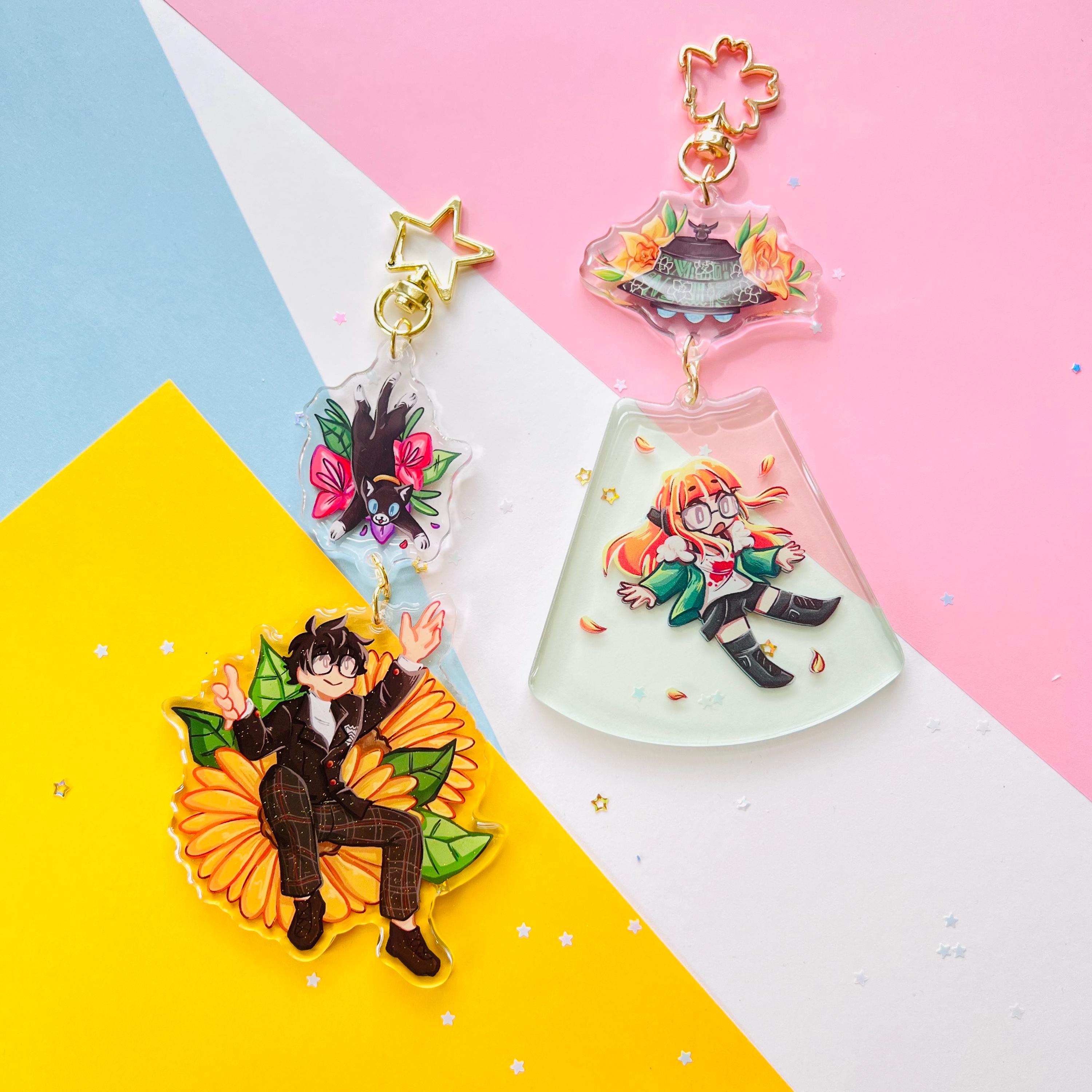Persona! | Floral Linking Keychain | - Etsy