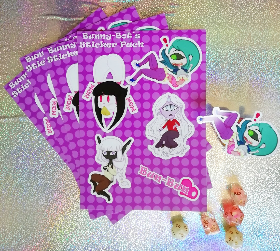 Chibi Character Sticker Sheet - Etsy