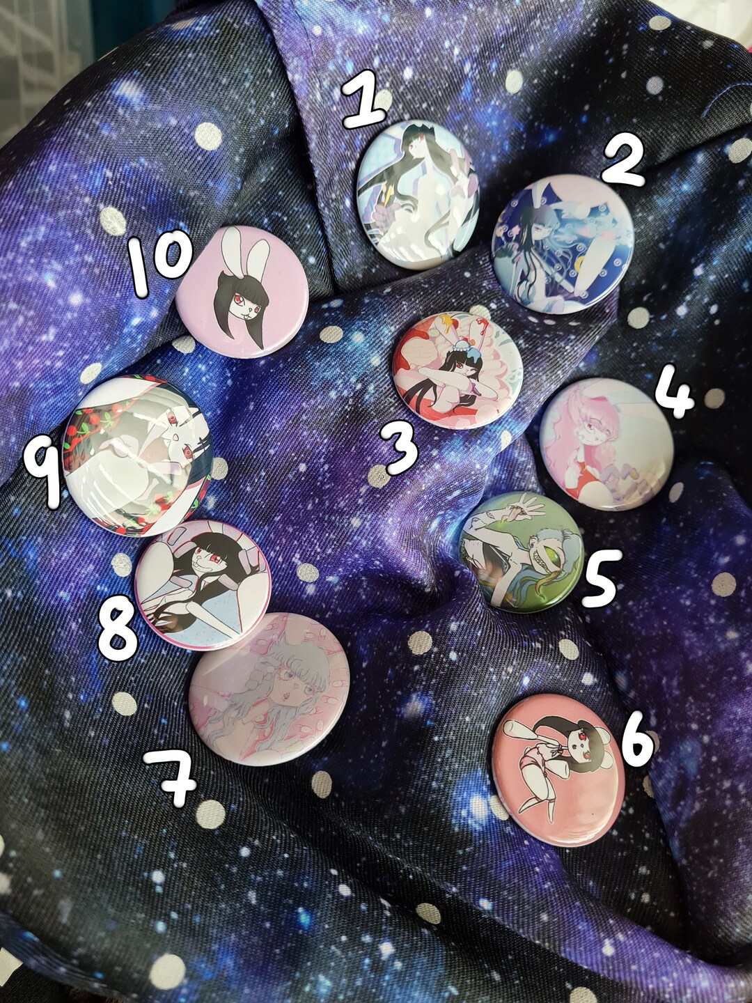 Mystery Badge Pack - Bunny and Monster Girl Badges - Etsy