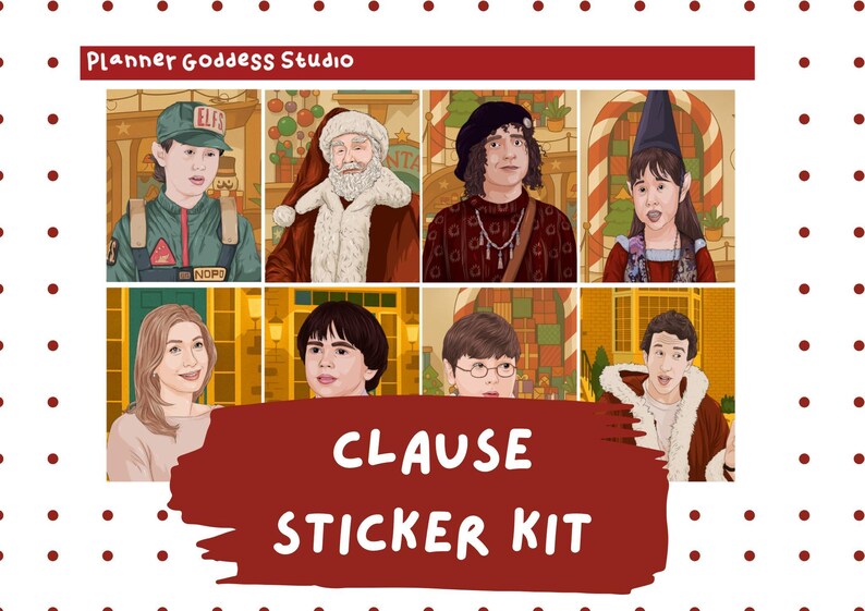 Clause Weekly Planner Stickers | Cut Line Files (digital Download) - Etsy