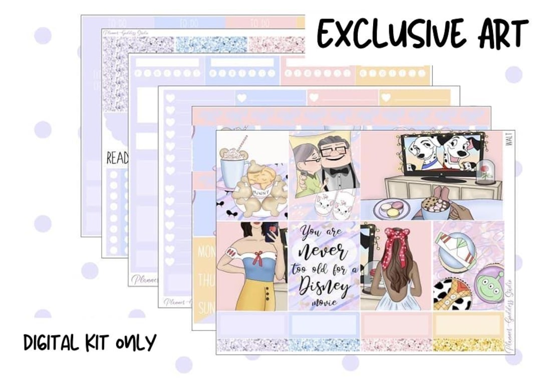 Walt Exclusive Art Printable Weekly Kit Printable Cut Line Files Hand ...