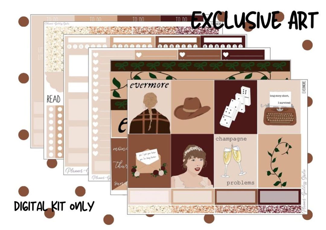 Evermore || Exclusive Art || Printable Weekly Kit || Printable || Cut ...