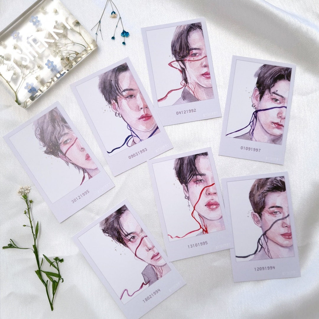 Set of 7 BTS string of Fate Aesthetic Photocard Art Prints, Fanart ...