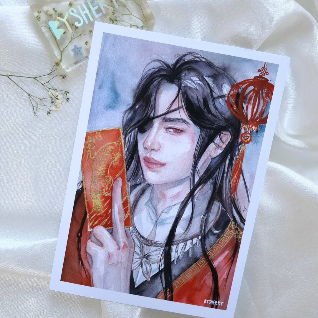 Heaven Official's Blessing TGCF Hua Cheng Watercolor Art Print/ Poster ...