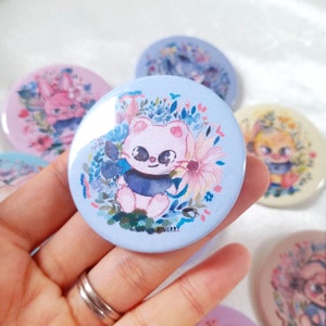 SKZOO Stray Kids Badge Pin, Fanart, Wolfchan, Leebit, Dwaekki, Jiniret ...