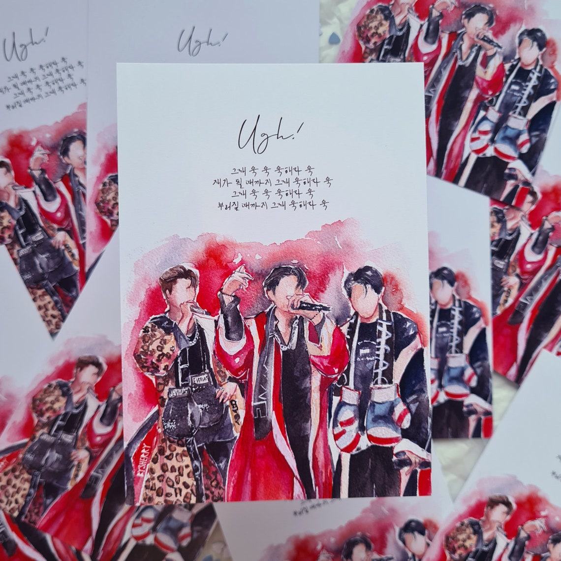 BTS Lyrics Postcard Set A6 Fanart Black Swan Ugh We Are | Etsy