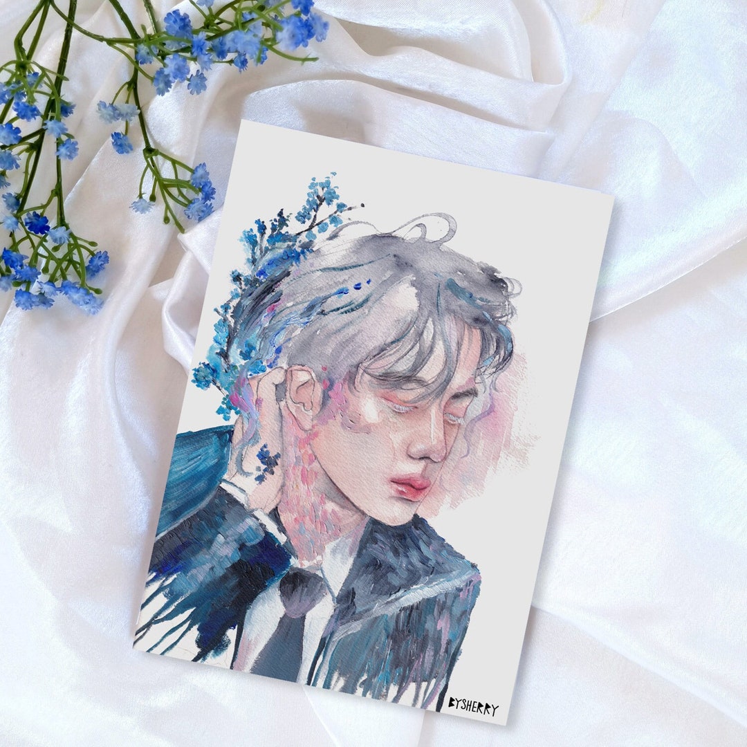 BTS Jin Fanart, Painting, Watercolor, Oil Painting, Matte A5 / A4 Art ...