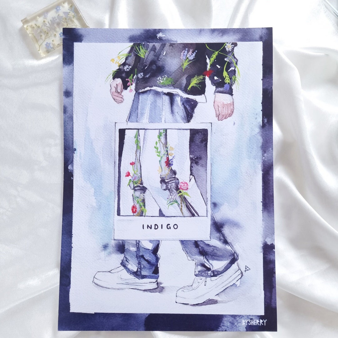 Bangtan RM Indigo Poster Fanart, Glossy A3 Print, K-pop, Gift, Art, OT7 ...