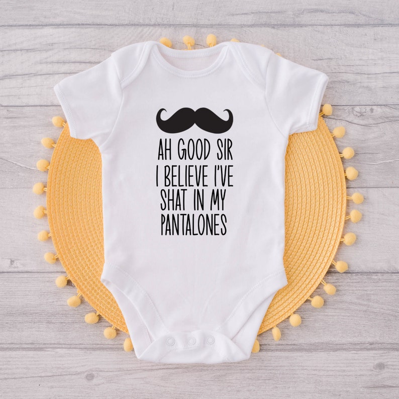 Fancy Baby Clothes Mustache Funny Sayings Baby Onesie® Fancy - Etsy