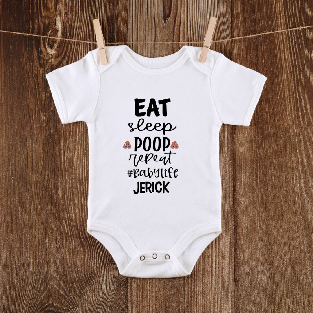 Baby Poop Personalized Name Onesie® Cute Baby Poop Onesie® Newborn Baby ...