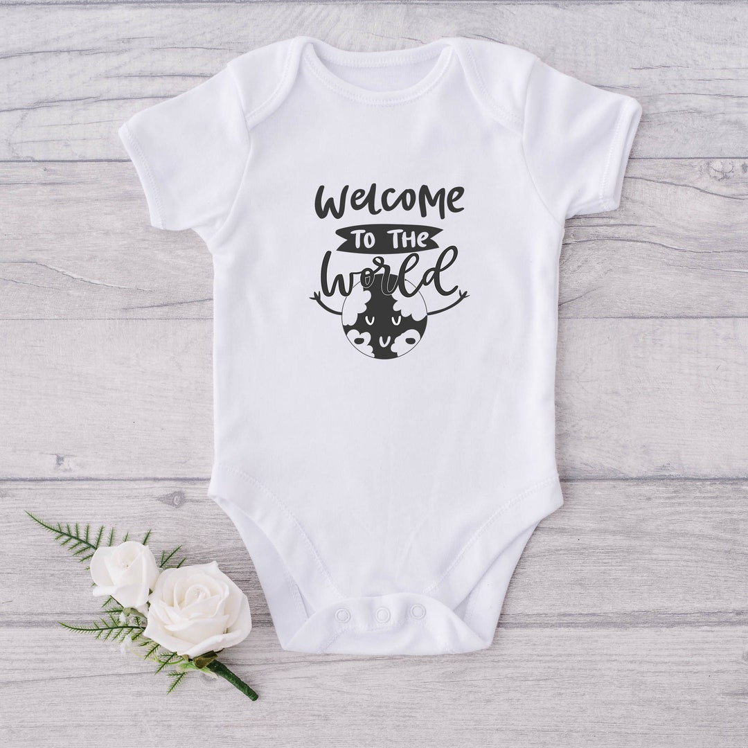 Welcome to the World Onesie®: Organic Cotton Baby Bodysuit - Etsy