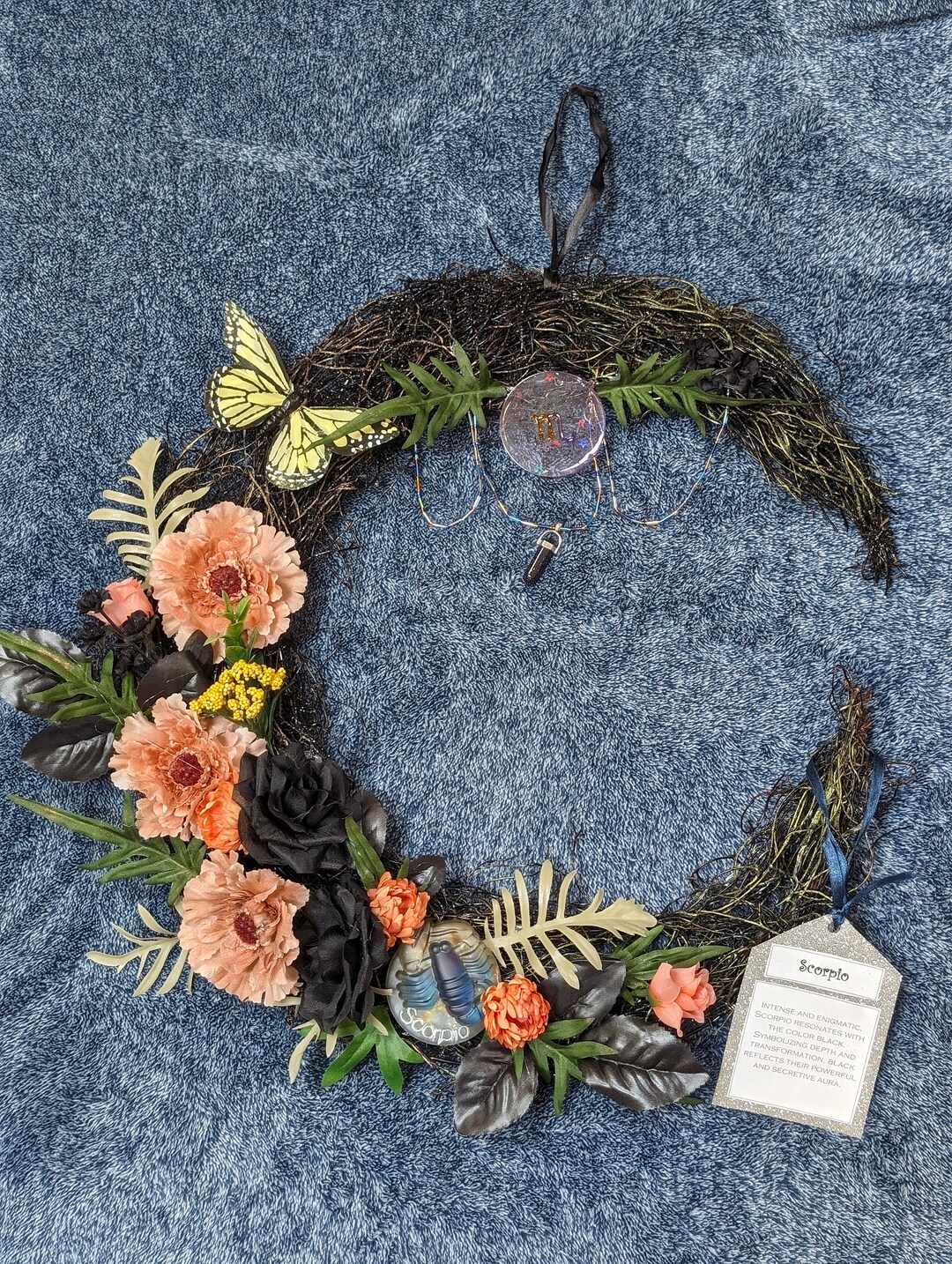 Zodiac Crescent Moon Wreath SCORPIO - Etsy