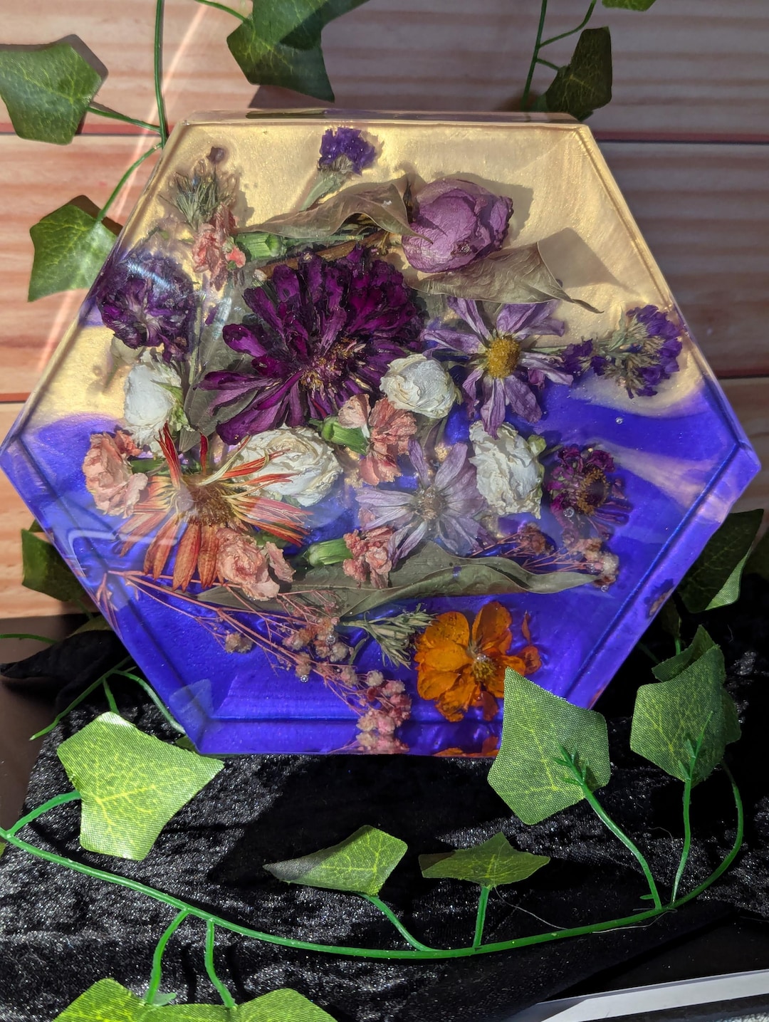 Botanicals in Resin-hexagon Shape (epoxy Resin) - Etsy