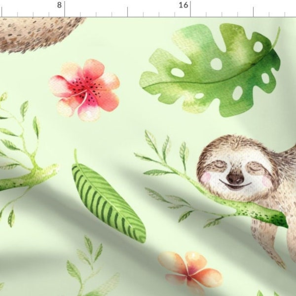 Sloth Fabric - Etsy