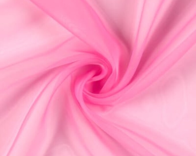 Pink Voile Remnant Fabric Piece for Drapery, Wedding Decorating, Girls ...
