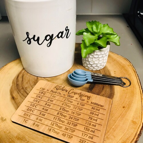 Kitchen Measurements Conversion Chart Refrigerator Magnet - Etsy