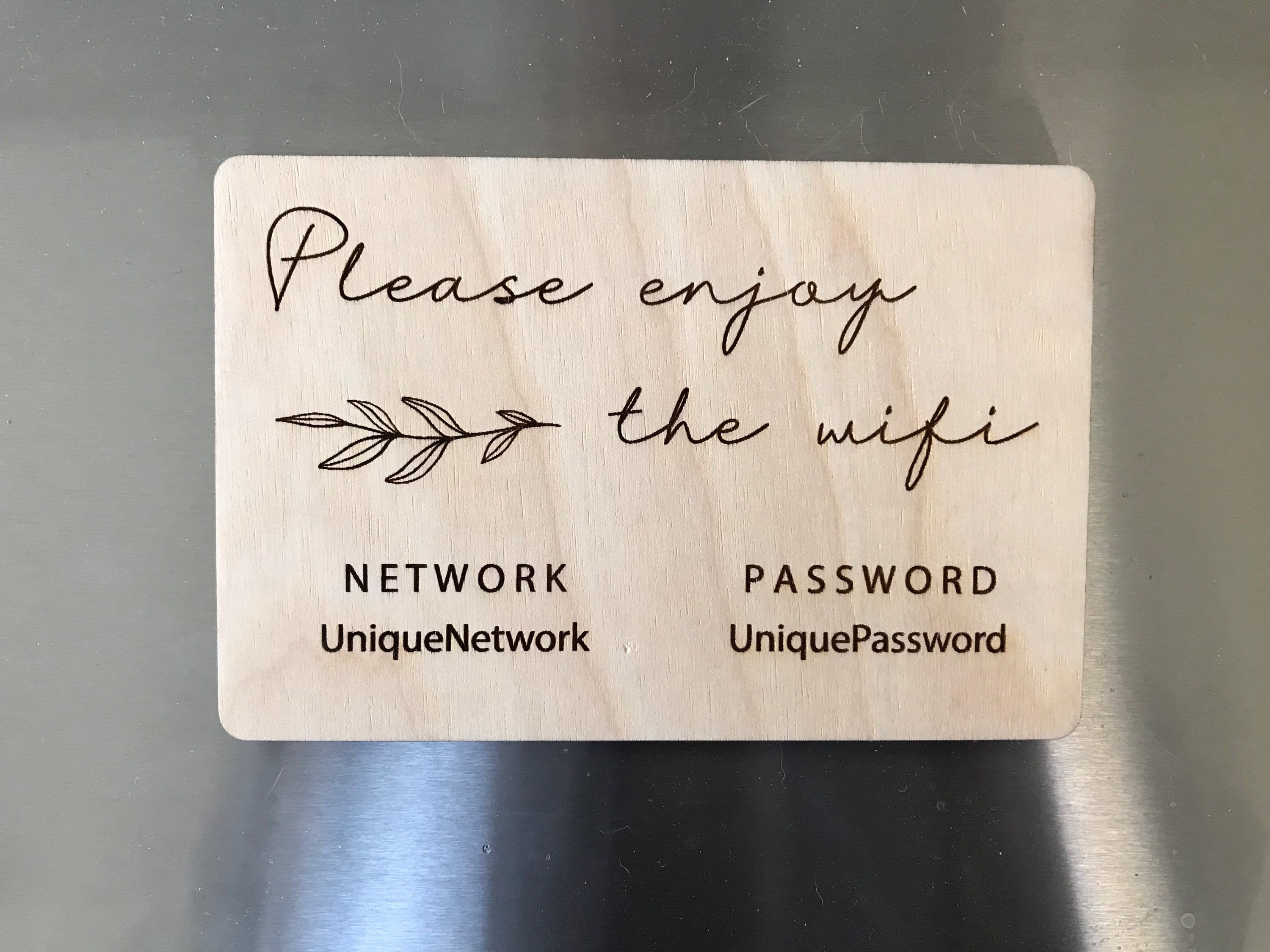 Wifi Password Sign Wifi Magnets Custom Wifi Network - Etsy