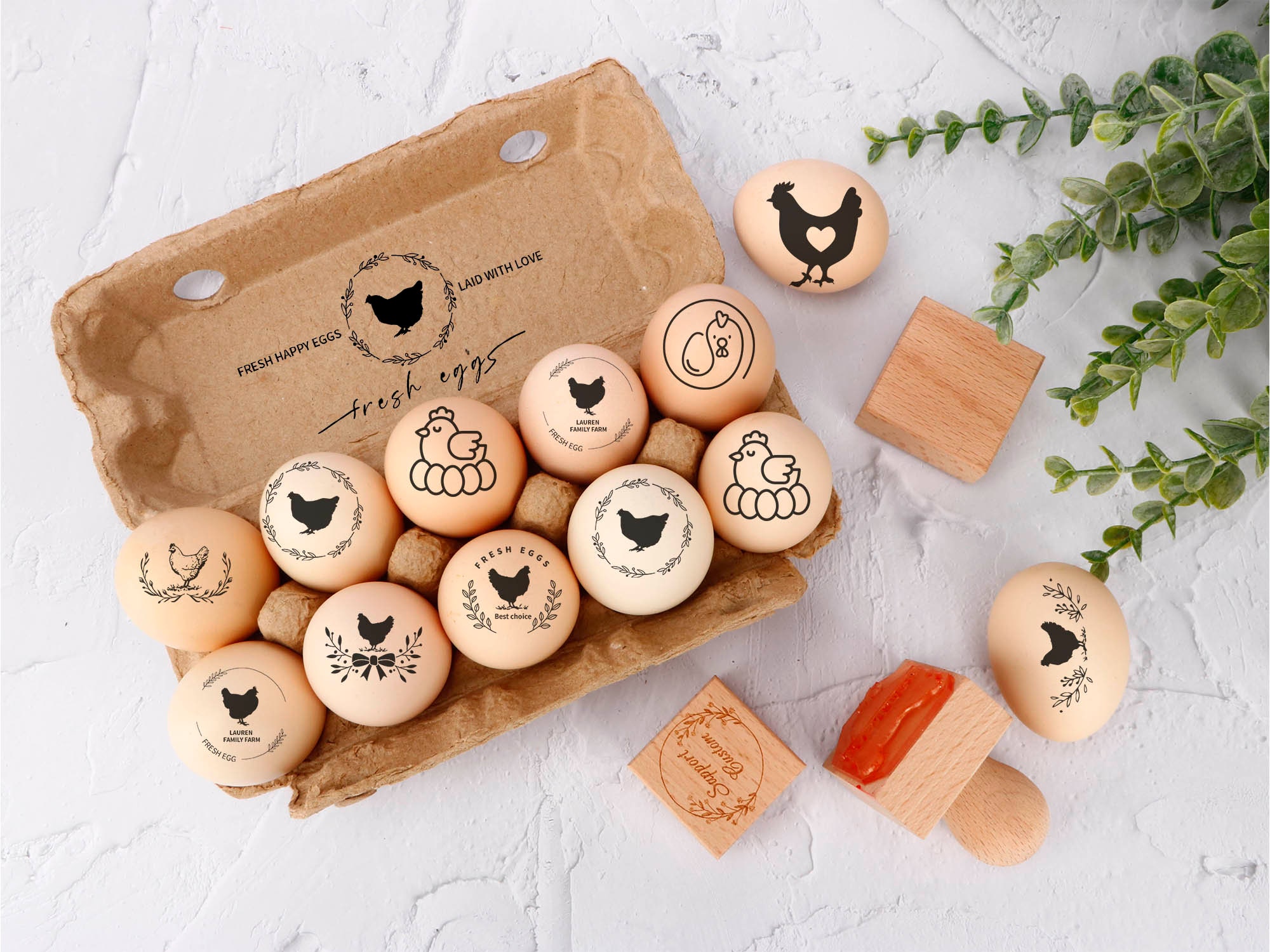 EGG STAMP / Chicken EGG Stamp / Fresh Egg Stamp / Mini Stamp / | Etsy