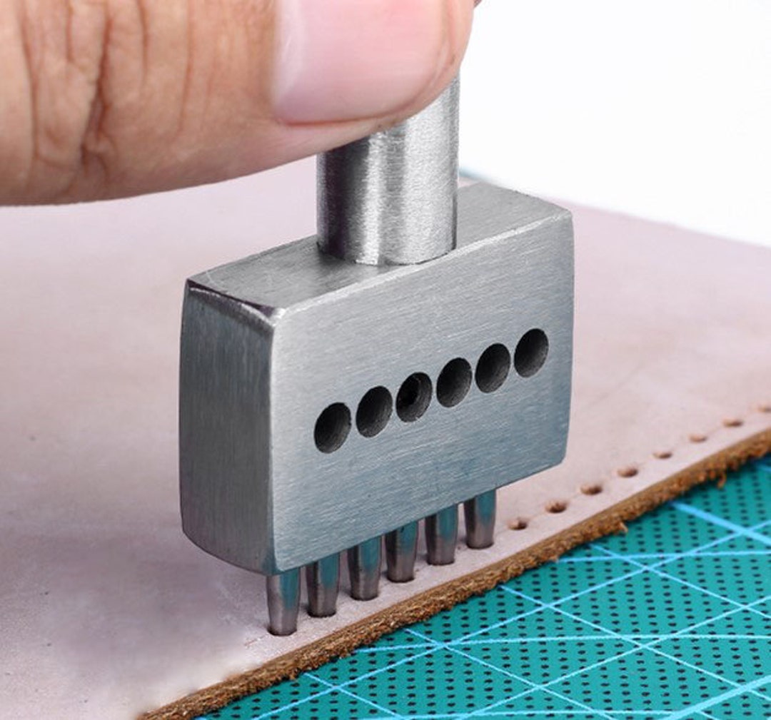 Handmade Leather Stitching Prong Punch Round Holes / Diy Tools Porous ...