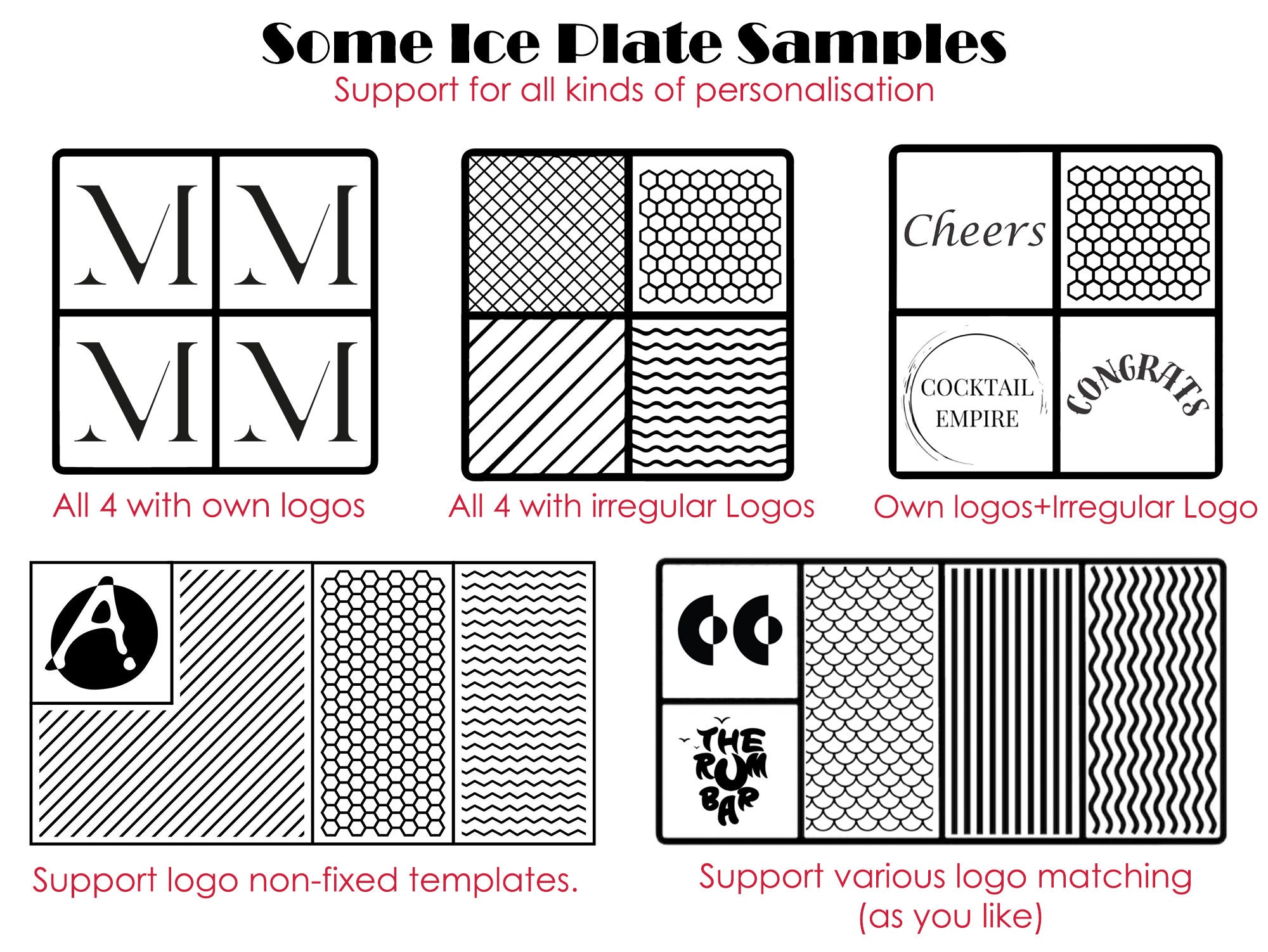 Custom Ice Plate Stamp for Business, Personalize Business Logo Ice ...