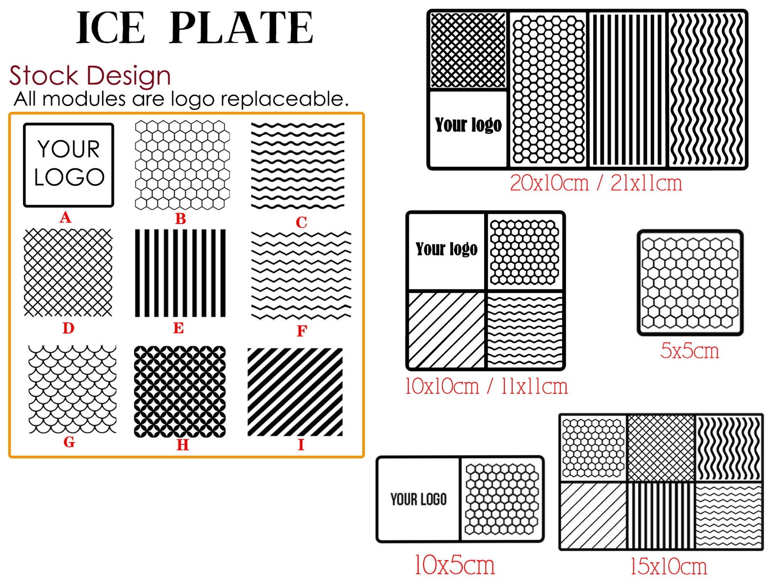 Custom Ice Plate Stamp for Business, Personalize Business Logo Ice ...