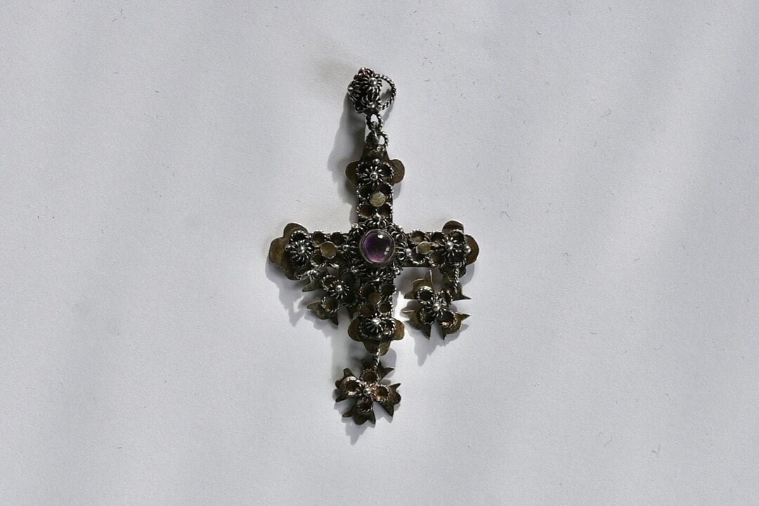 A Scarce Bernice Goodspeed (eagle 28) Taxco S. Silver Amethyst Cross ...